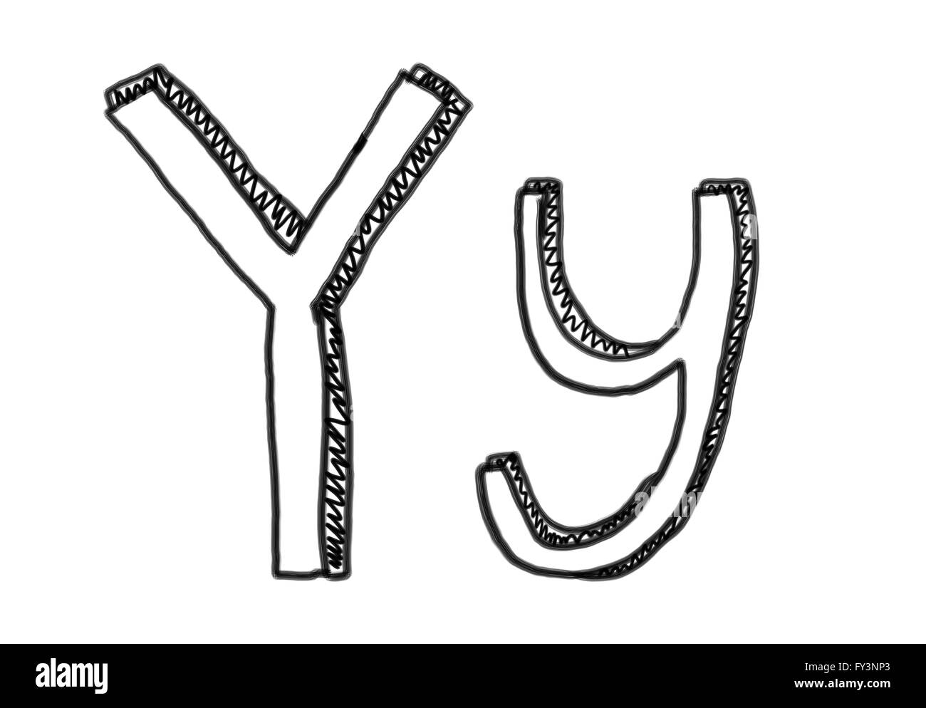New drawing Character Y of alphabet logo icon in design elements Stock ...