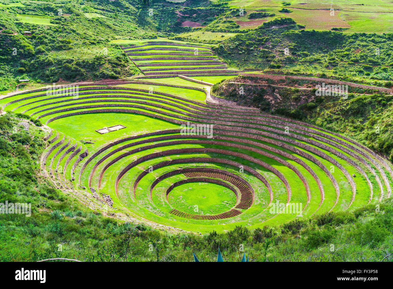 Moray, the Incan agricultural laboratory at Sacred Valley of the Incas ...