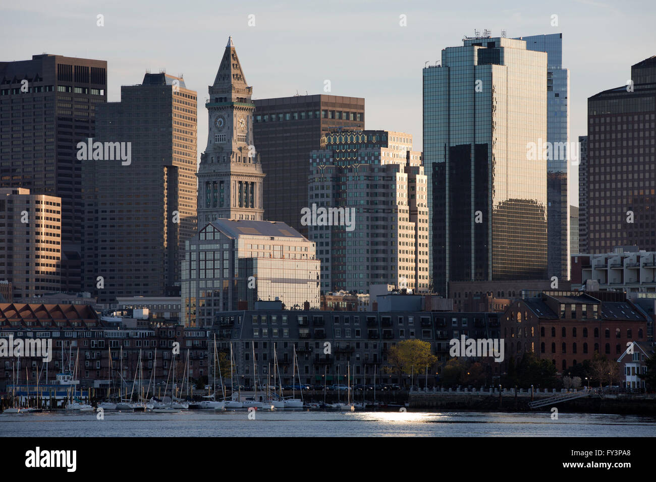 Boston Harbor skyline Stock Photo - Alamy