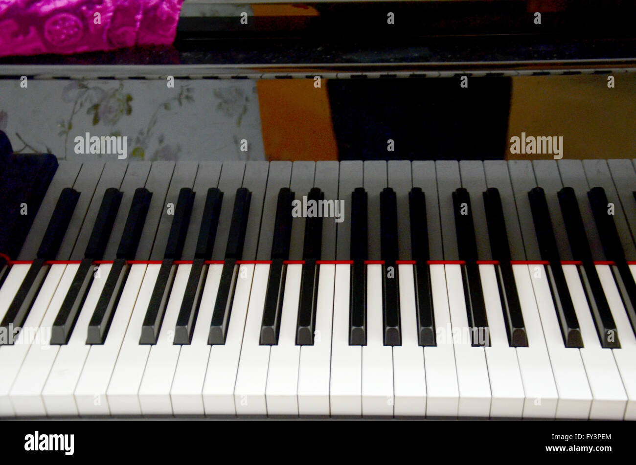 Button of classic piano for play Stock Photo - Alamy