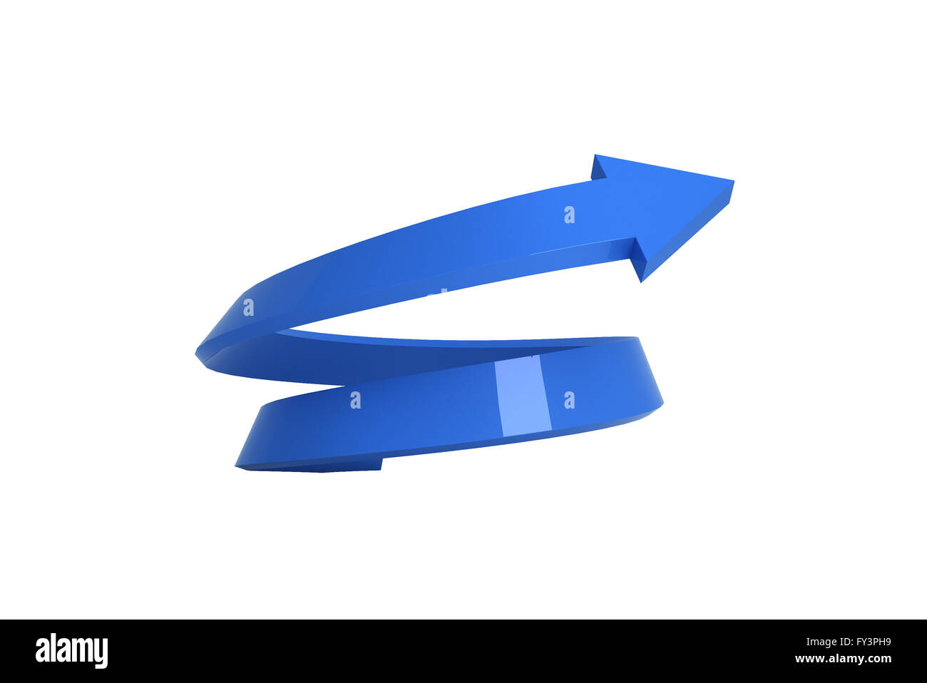 3d illustration of spiral arrow rising Stock Photo - Alamy