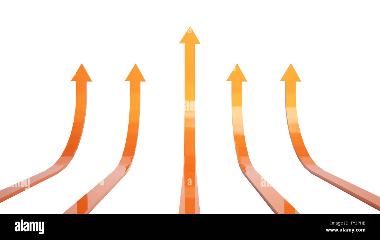 Orange direction arrows hi-res stock photography and images - Alamy