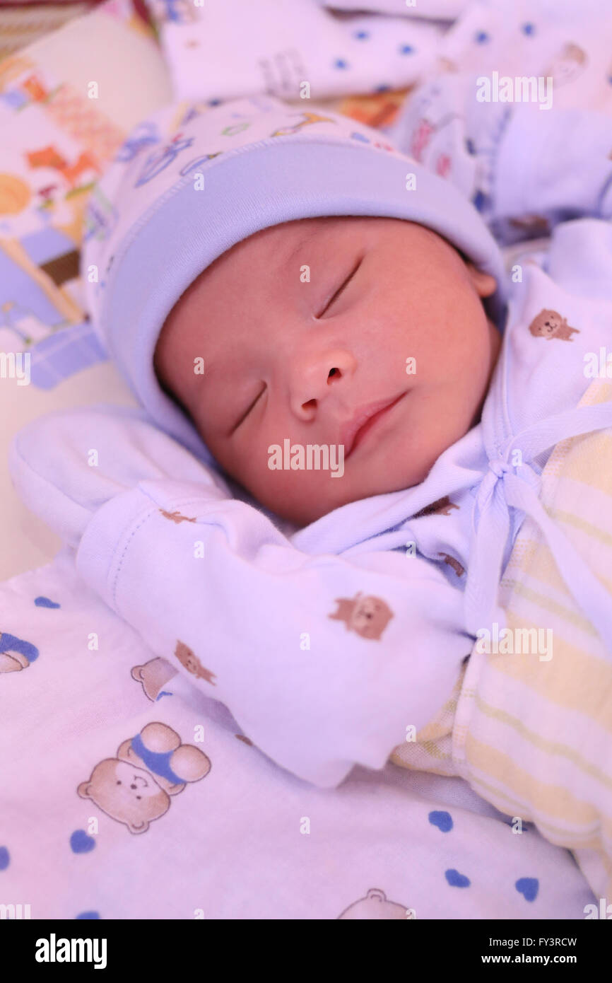 Asian baby newborn sleeping age sleep hi-res stock photography and ...
