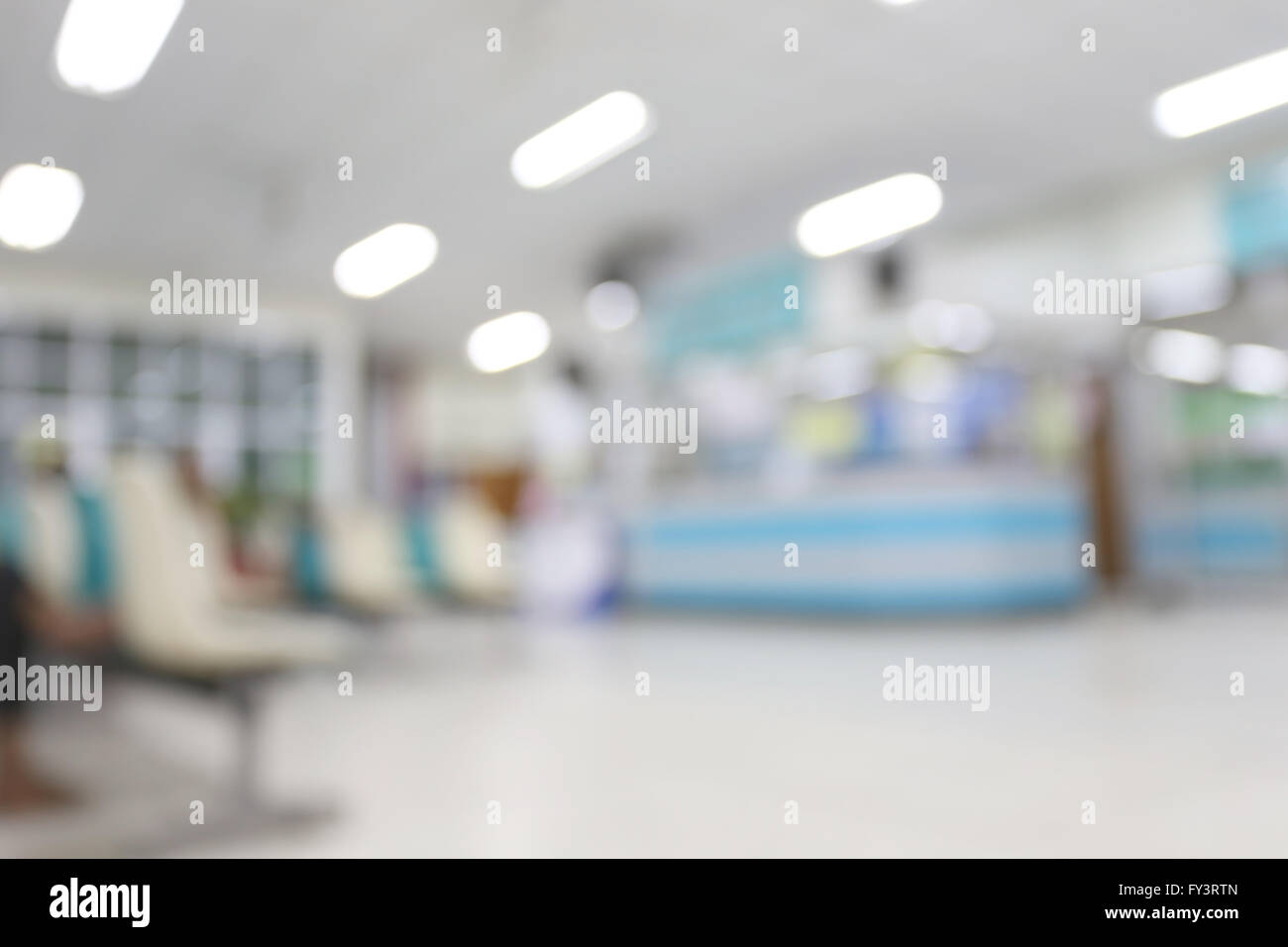 Blur of interior in the hospital for design background Stock Photo - Alamy
