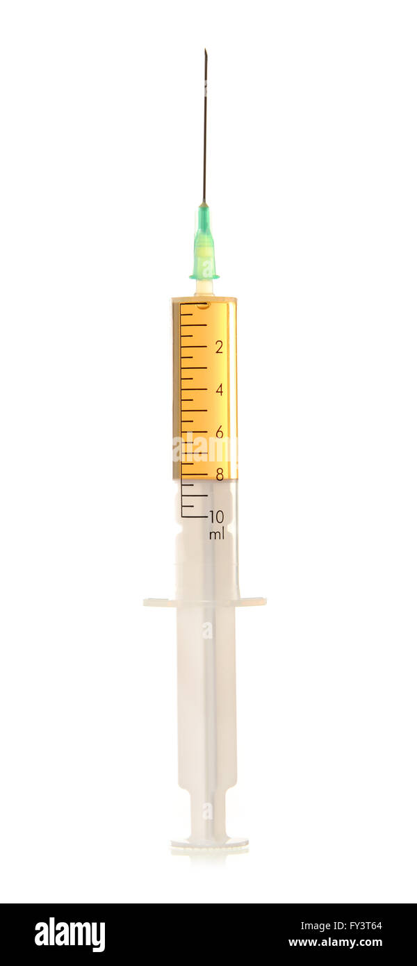 Syringe isolated on white background Stock Photo - Alamy