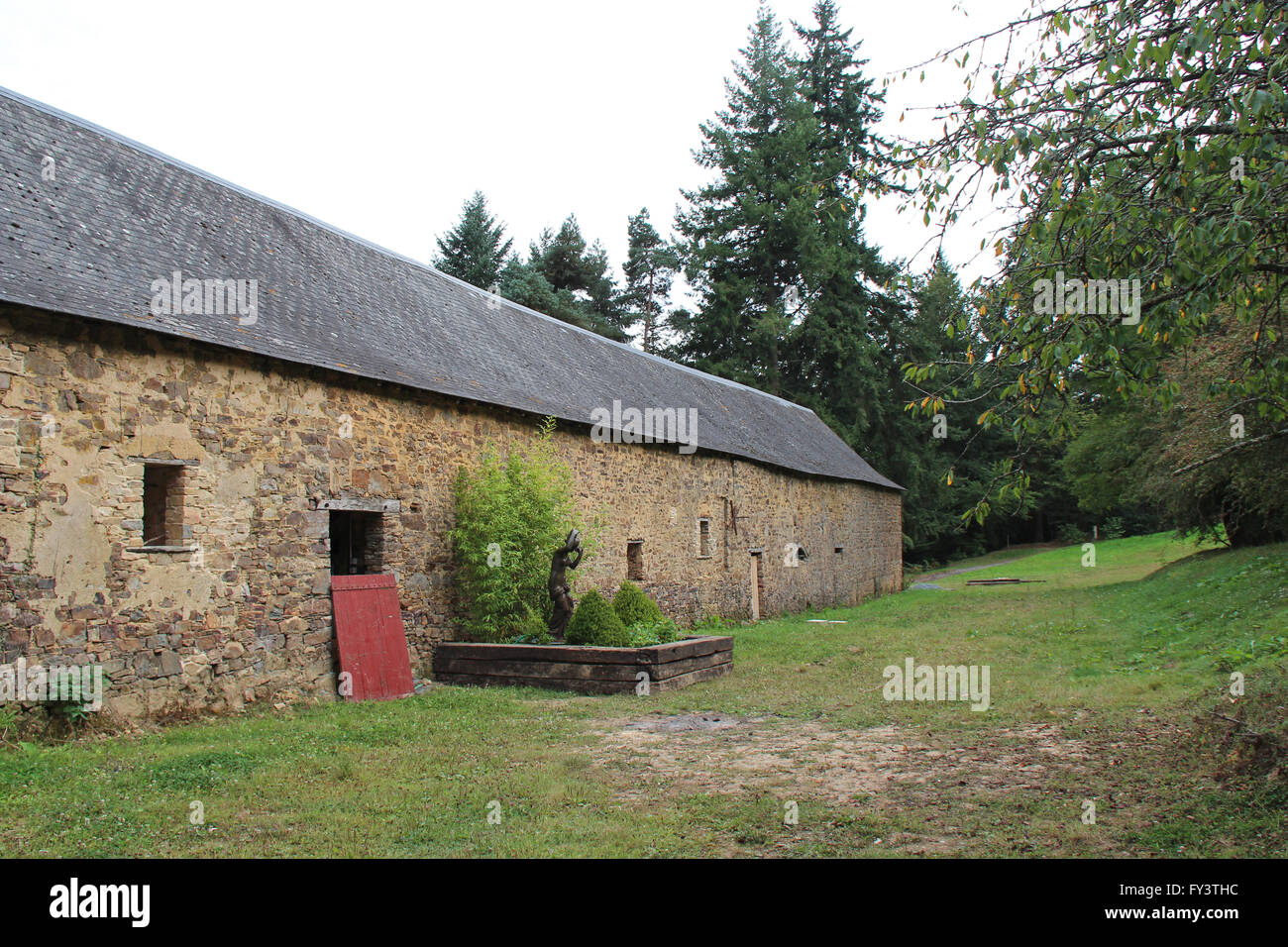 A barn in the park of a farm closed to Nantes (France Stock Photo - Alamy