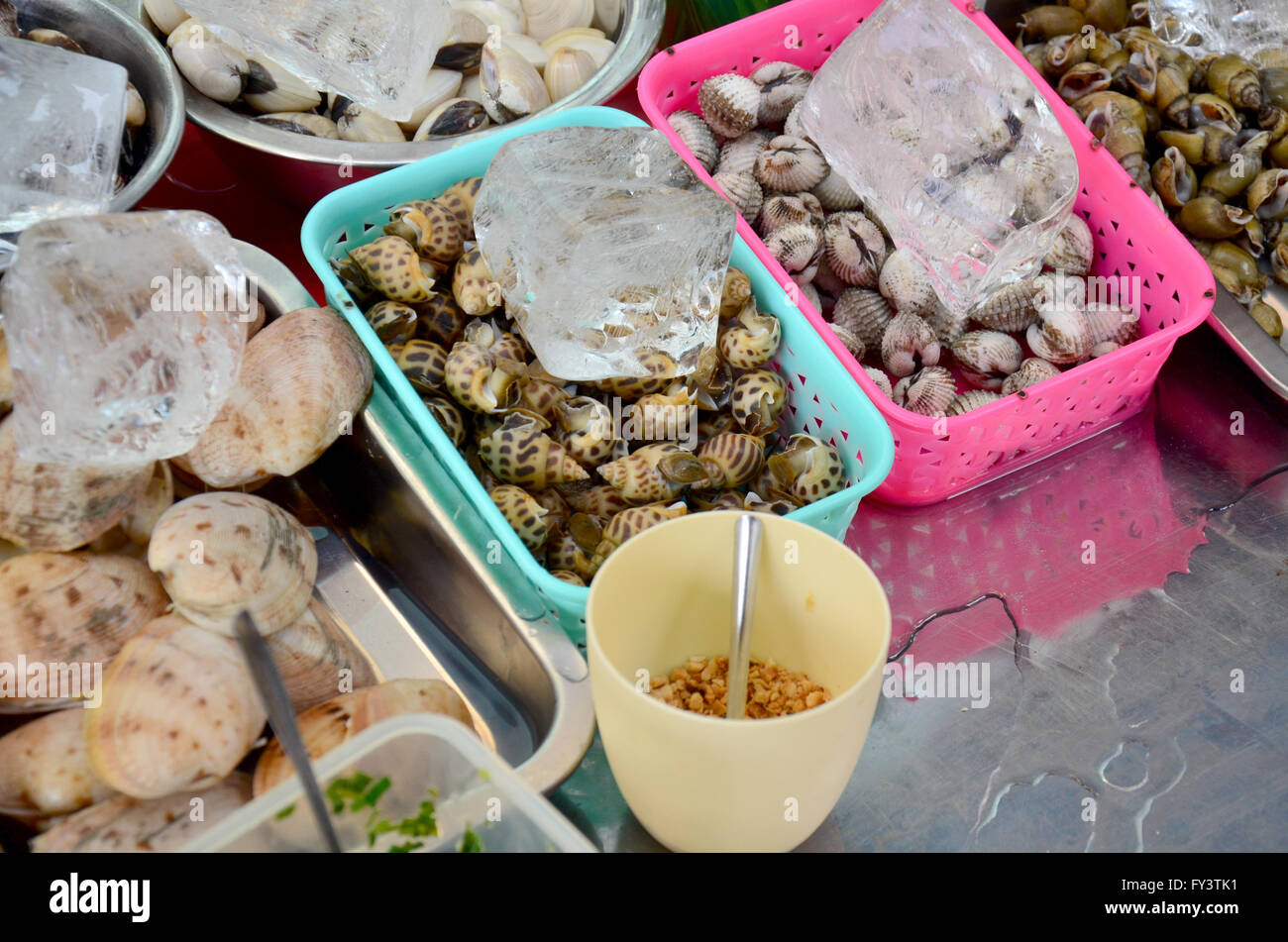 Fresh shell for cooking food vietnam style for sale people on street at ...
