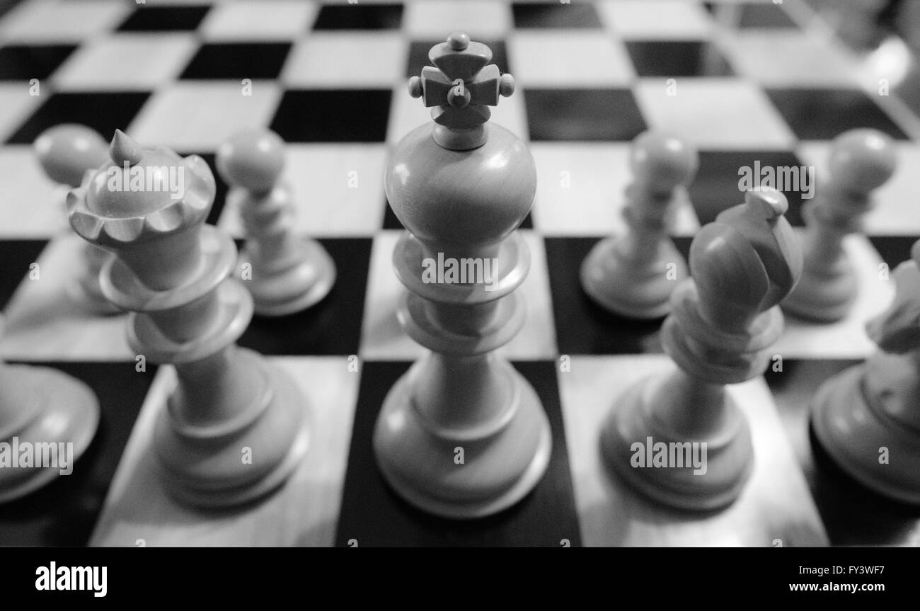 Chess pieces in starting position hi-res stock photography and images ...