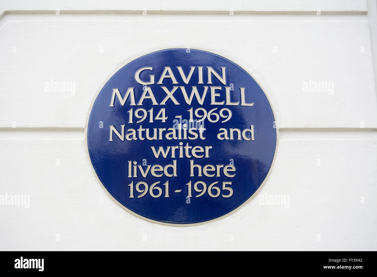 blue plaque marking the 1961 to 1965 home of writer and naturalist ...