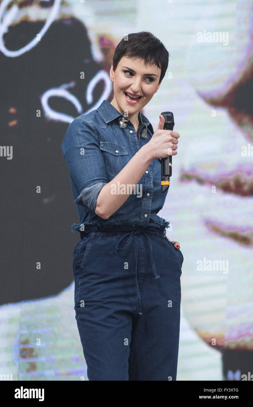 Recording of Italian TV show 'Those That Football' Featuring: Arisa ...