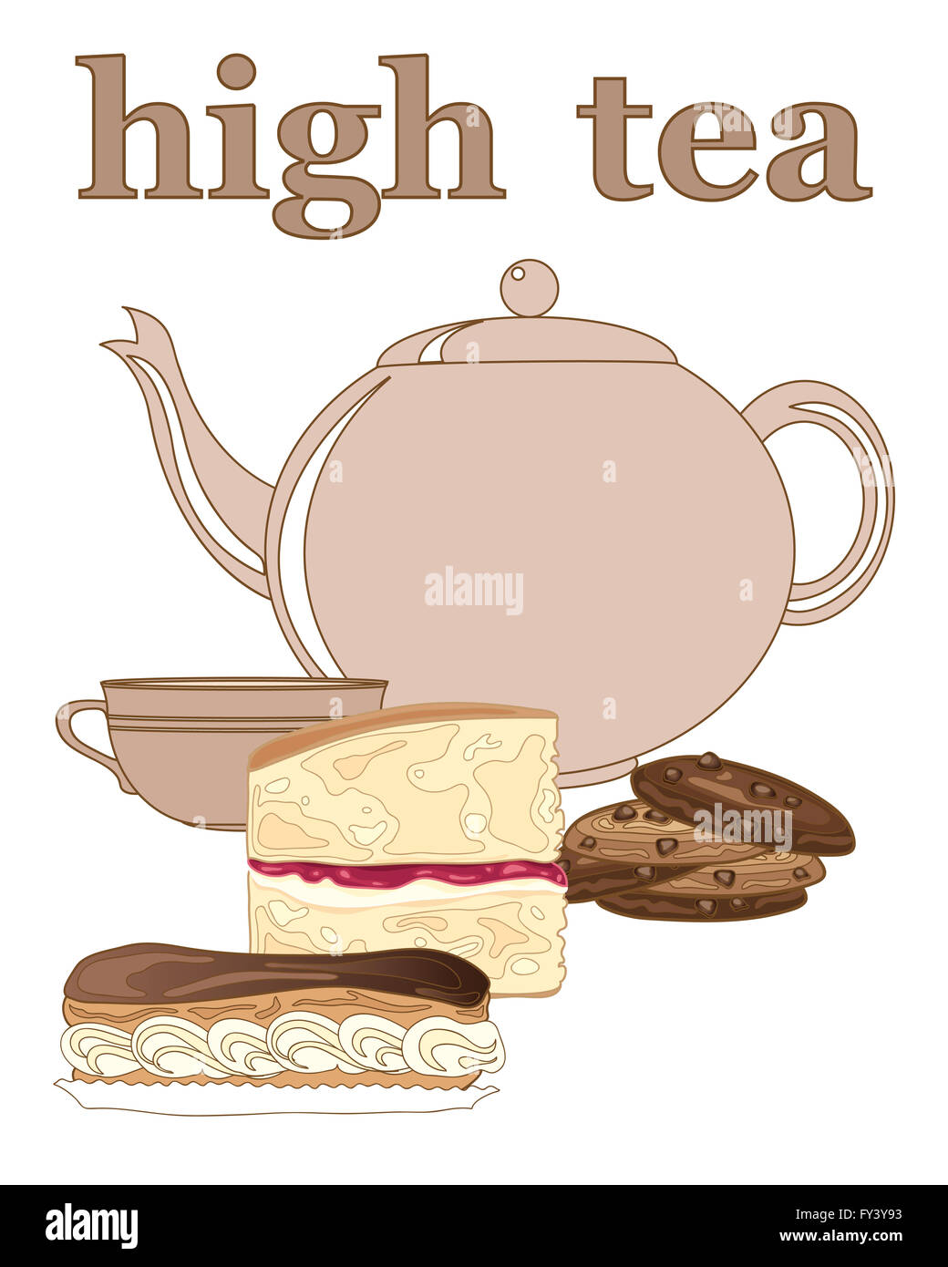 Cartoon Afternoon Tea