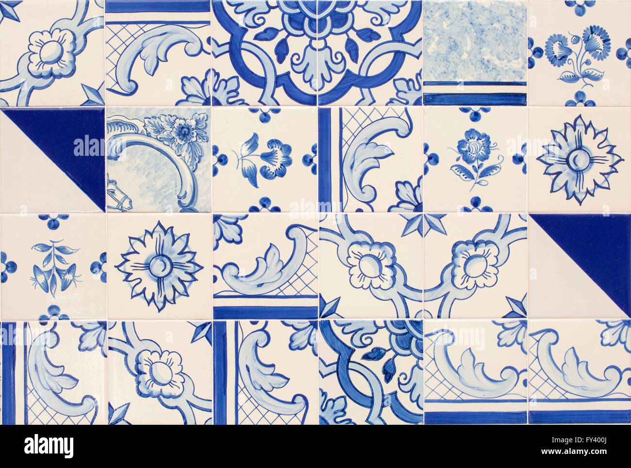 Blue Tiles. Blue tiles put down at random give a middle eastern design ...