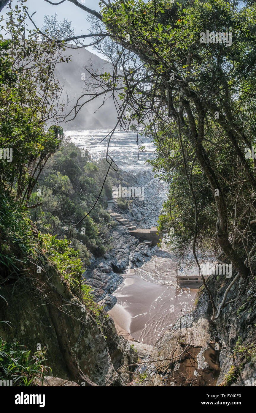 STORMS RIVER MOUTH, SOUTH AFRICA - FEBRUARY 29, 2016: A view from the ...