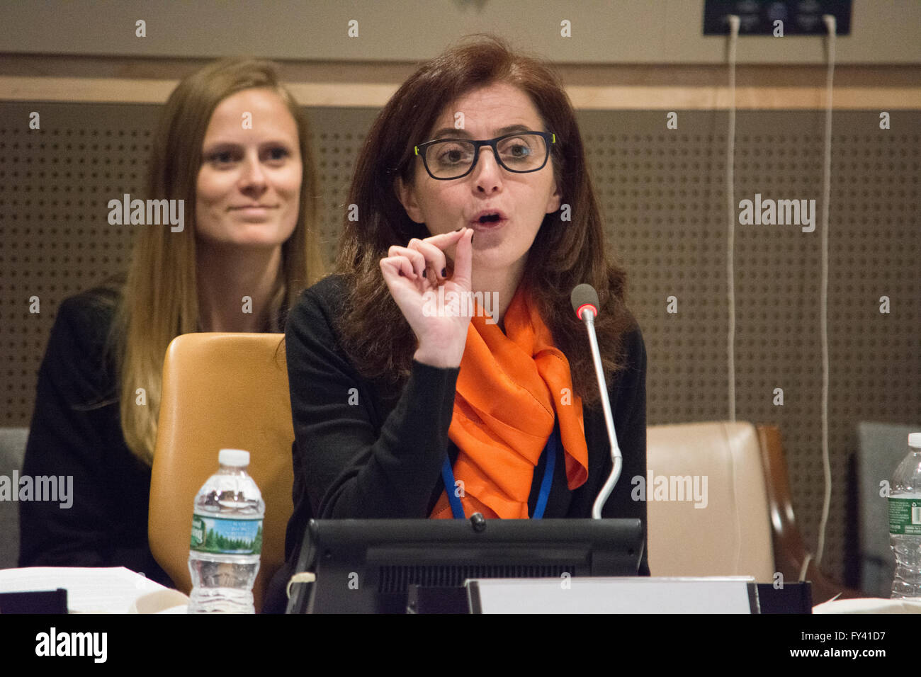 New York, USA. 20th April 2016. Angela Me, Chief of Research at the UN ...