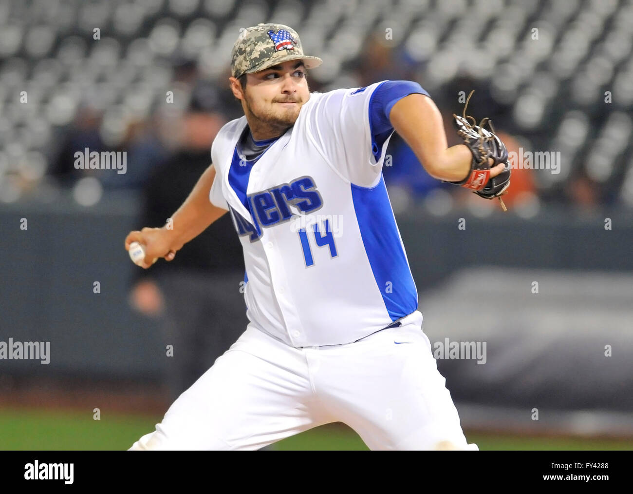 Memphis, TN, USA. 19th Apr, 2016. Memphis pitcher Trevor Sutton ...
