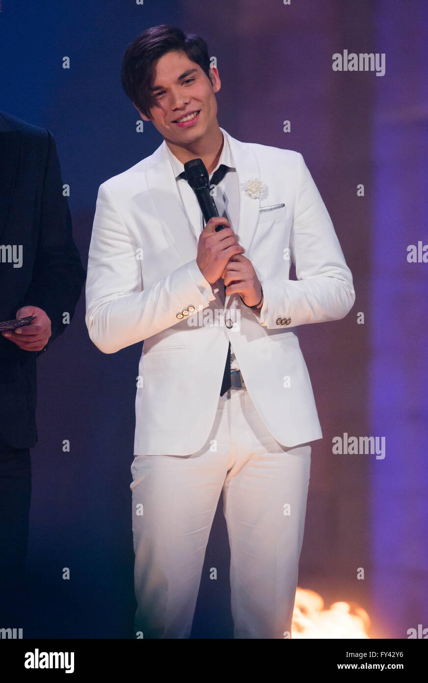 Eltville, Germany. 20th Apr, 2016. Candidate Mark Hoffmann pictured on ...