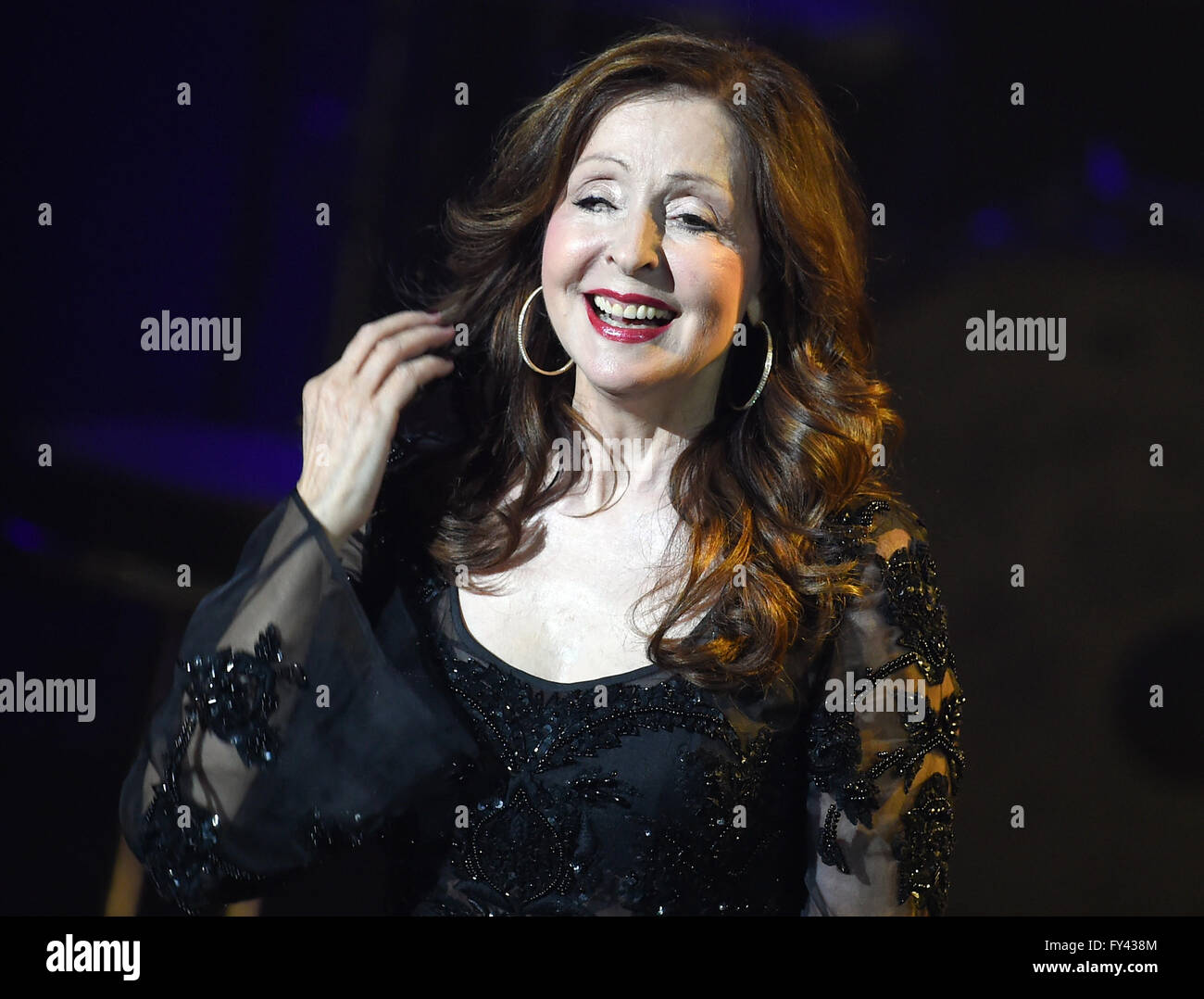 Berlin, Germany. 20th Apr, 2016. Greek singer Vicky Leandros pictured ...