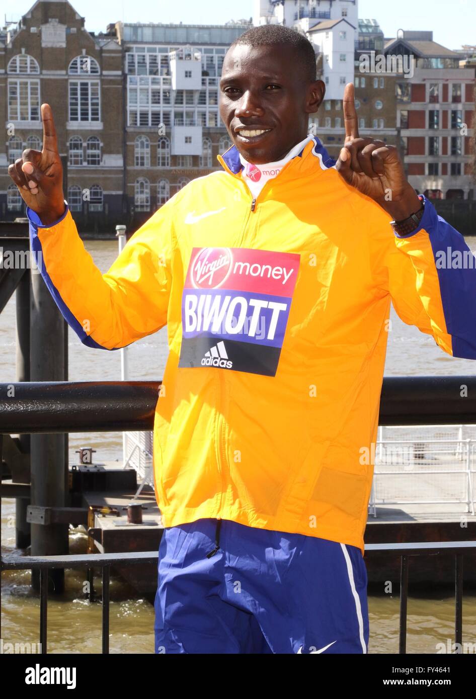 London, UK. 20th April, 2016. Stanley Biwott at Elite Men Photocall ...
