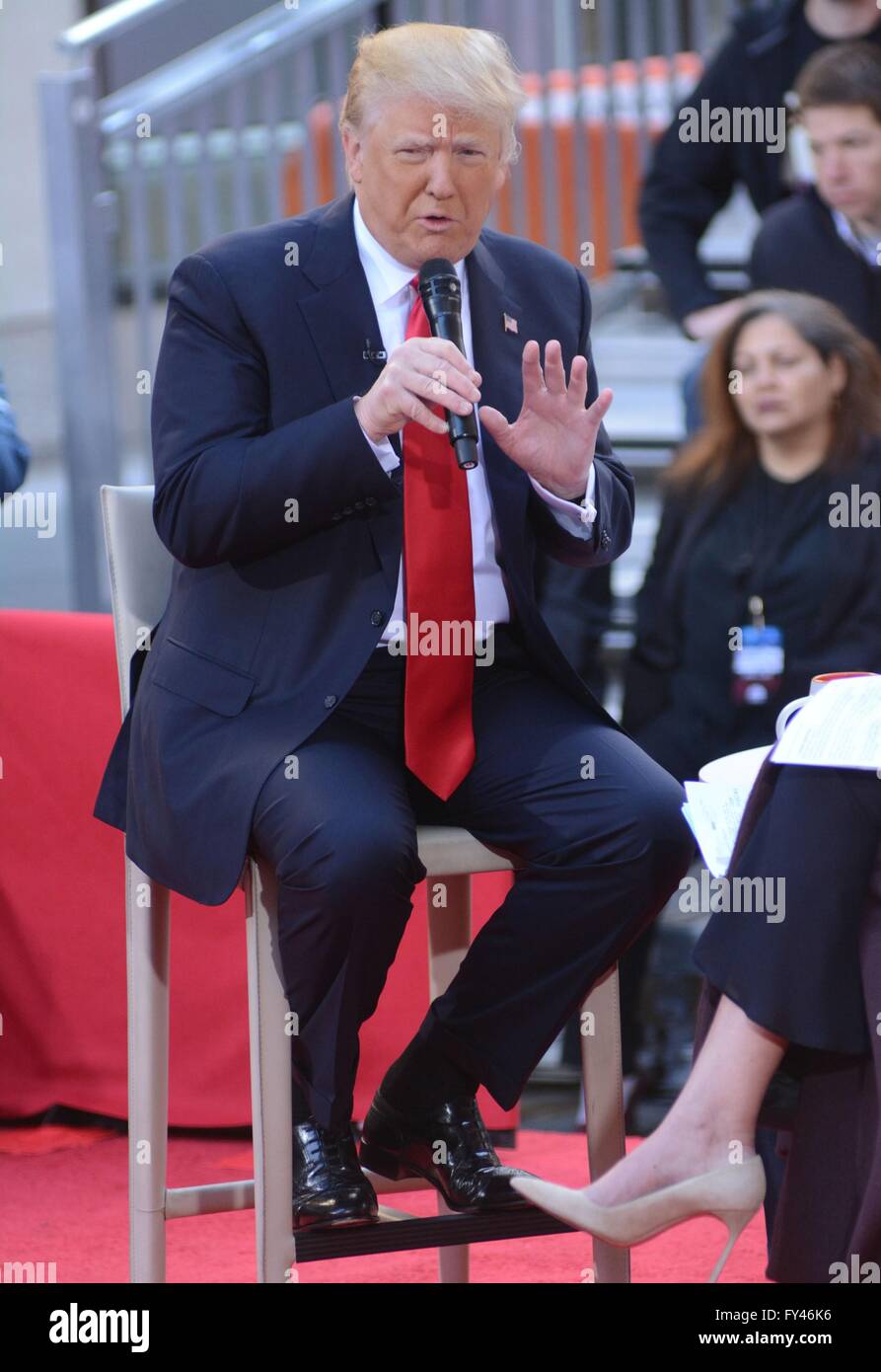 New York, NY, USA. 21st Apr, 2016. Donald Trump in attendance for ...