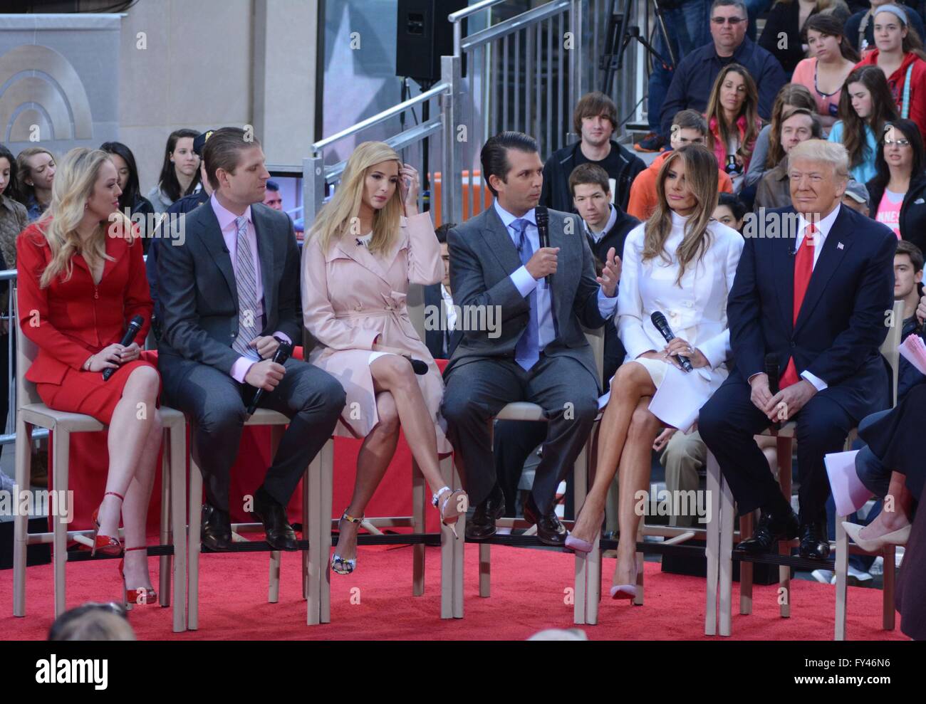 New York, NY, USA. 21st Apr, 2016. Tiffany Trump, Eric Trump, Ivanka ...