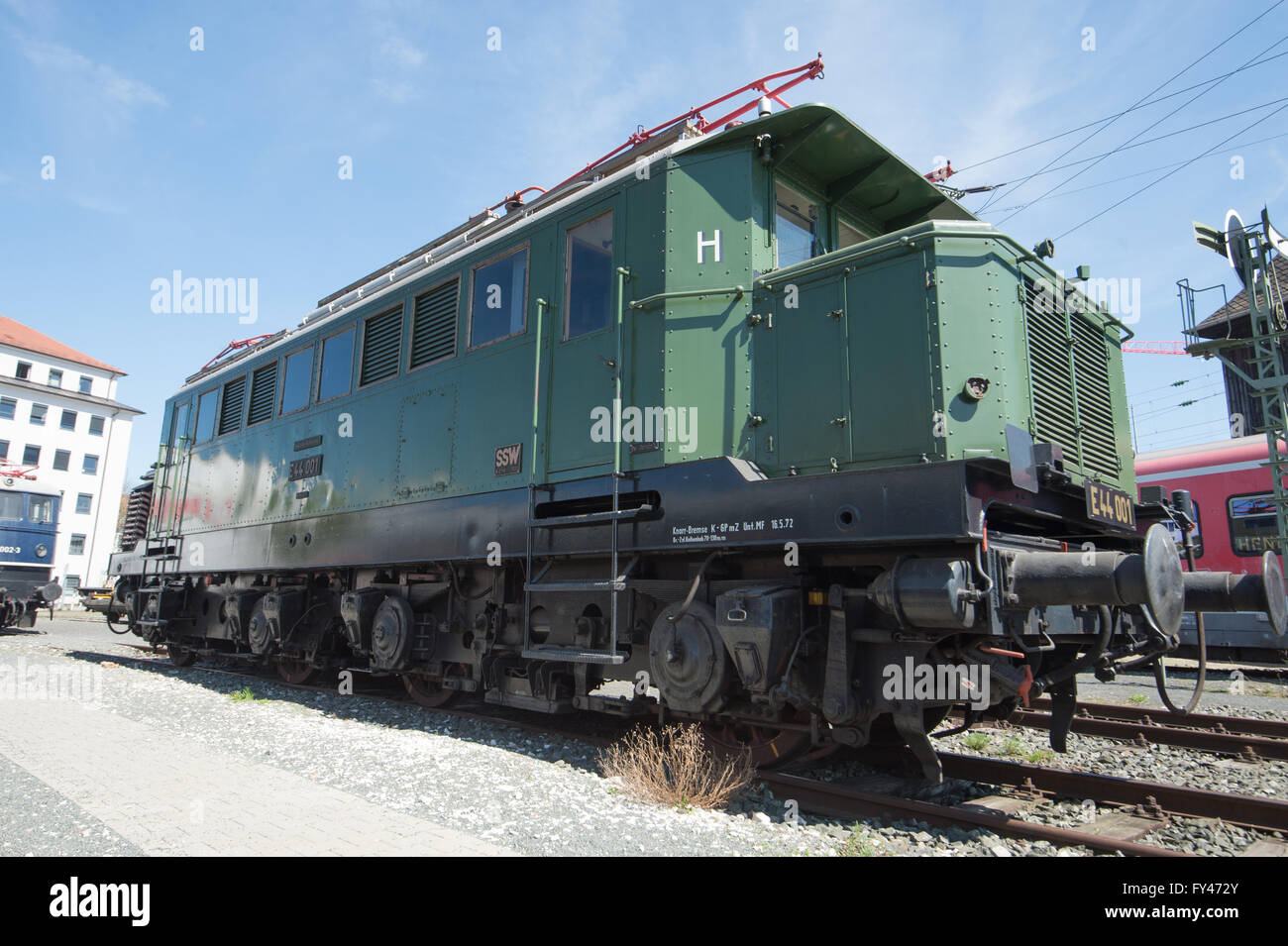 Nuremberg, Germany. 21st Apr, 2016. The historic electric locomotive ...