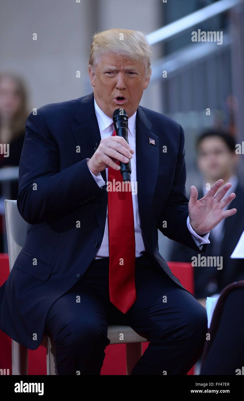 New York, NY, USA. 21st Apr, 2016. Donald Trump in attendance for ...