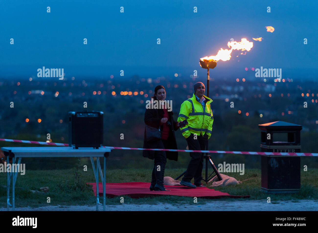 London, UK. 21 April 2016. Local residents visit Old Redding in Harrow ...