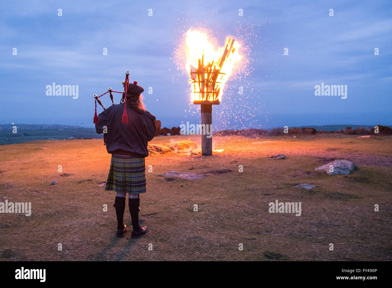 Chapel Carn Brea, nr Lands End, Cornwall, UK. 21st April 2016. The ...
