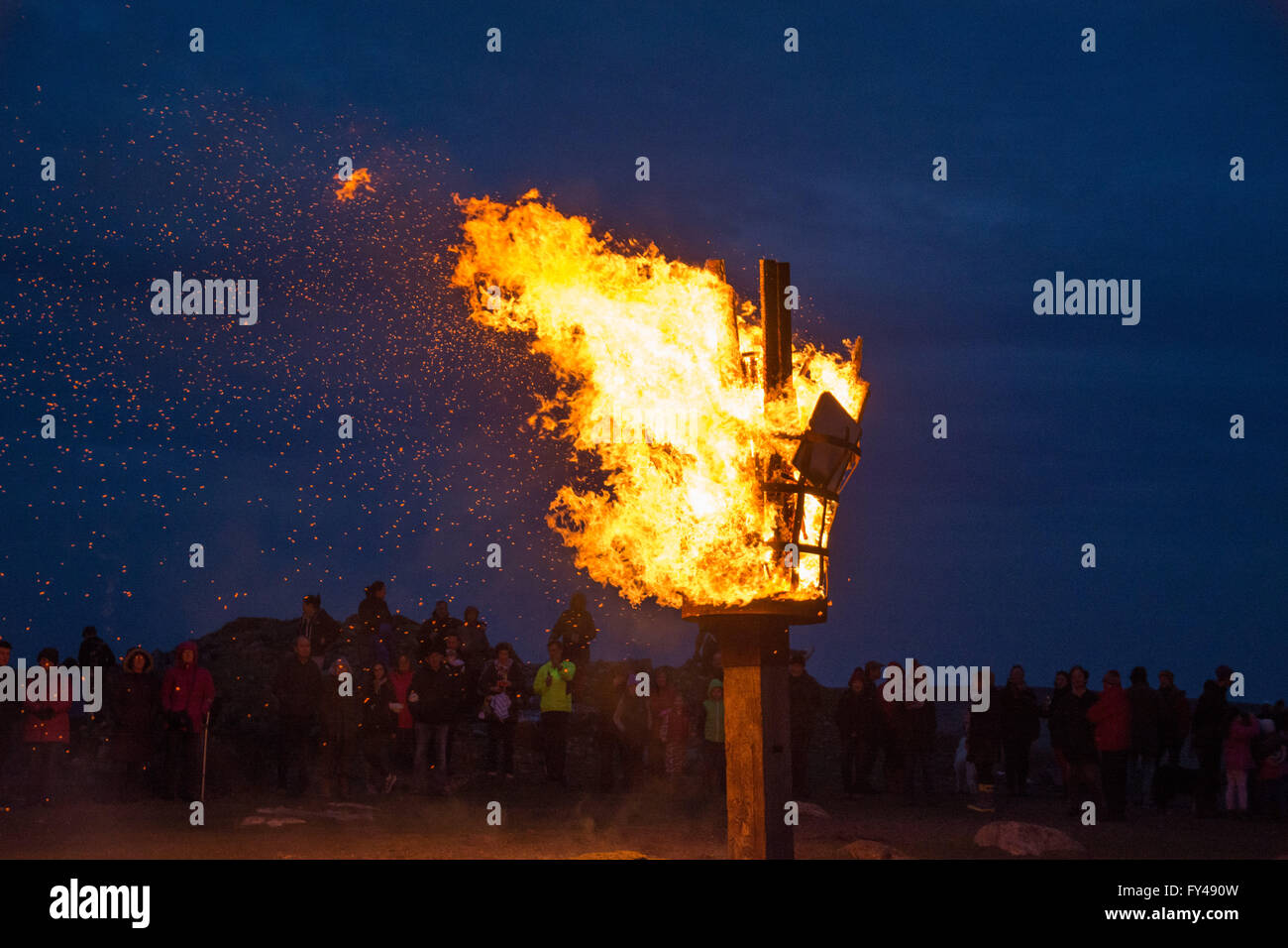 Chapel Carn Brea, nr Lands End, Cornwall, UK. 21st April 2016. The ...