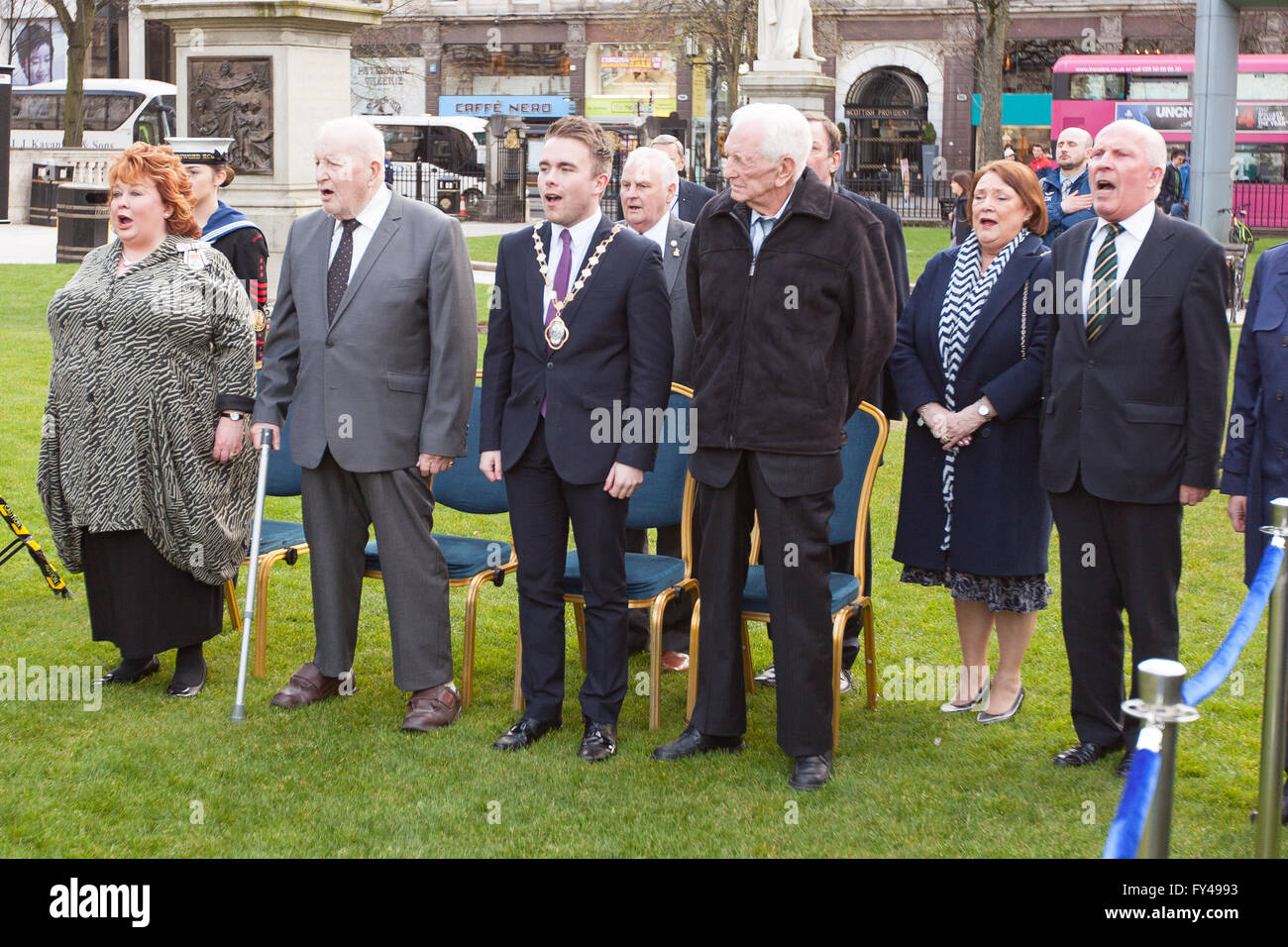 Belfast,UK,Europe. 21st April 2016. The Lord Lieutenant Fionnuala Jay-O ...