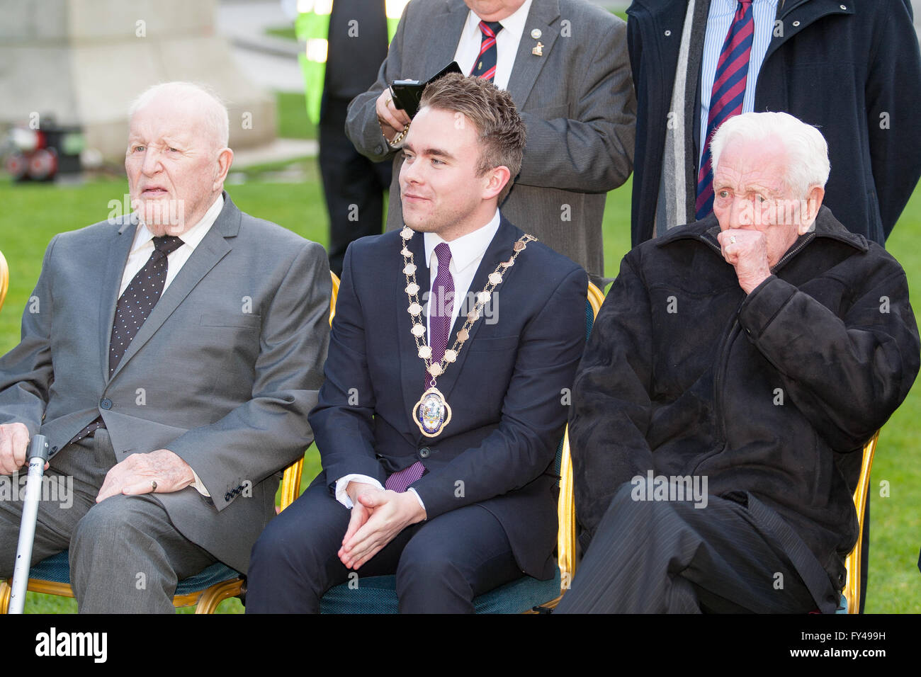Belfast,UK,Europe. 21st April 2016. Deputy Lord Mayor Alderman Guy ...