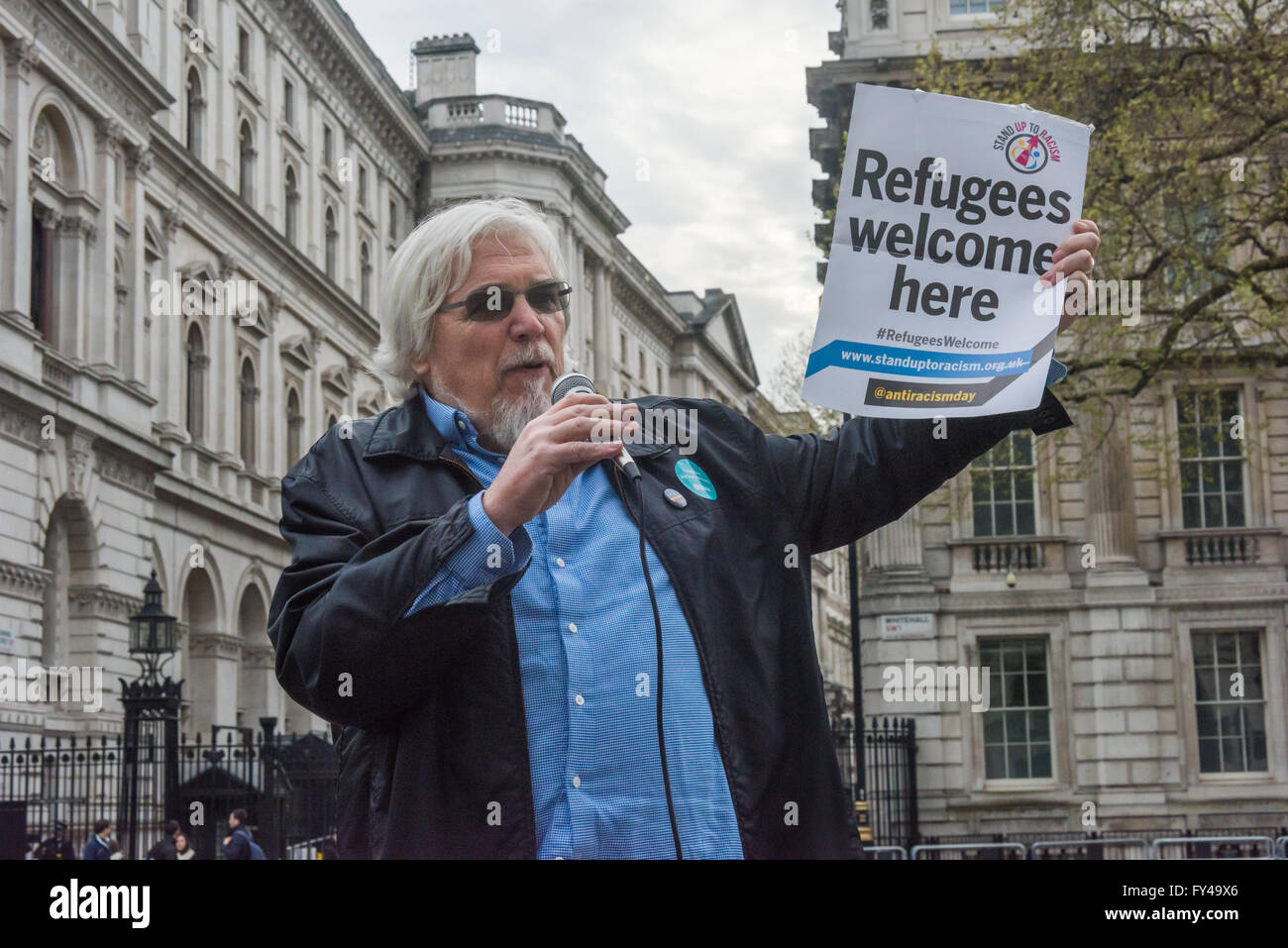 London, UK. 21st April, 2016. Shocked by the news of over 400 people ...