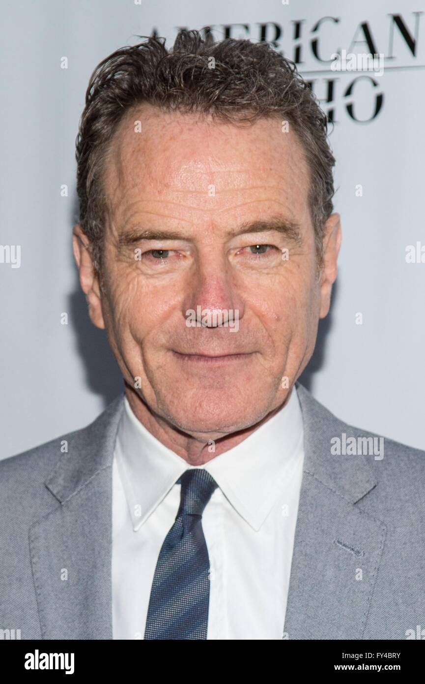 New York, NY, USA. 21st Apr, 2016. Bryan Cranston in attendance for ...