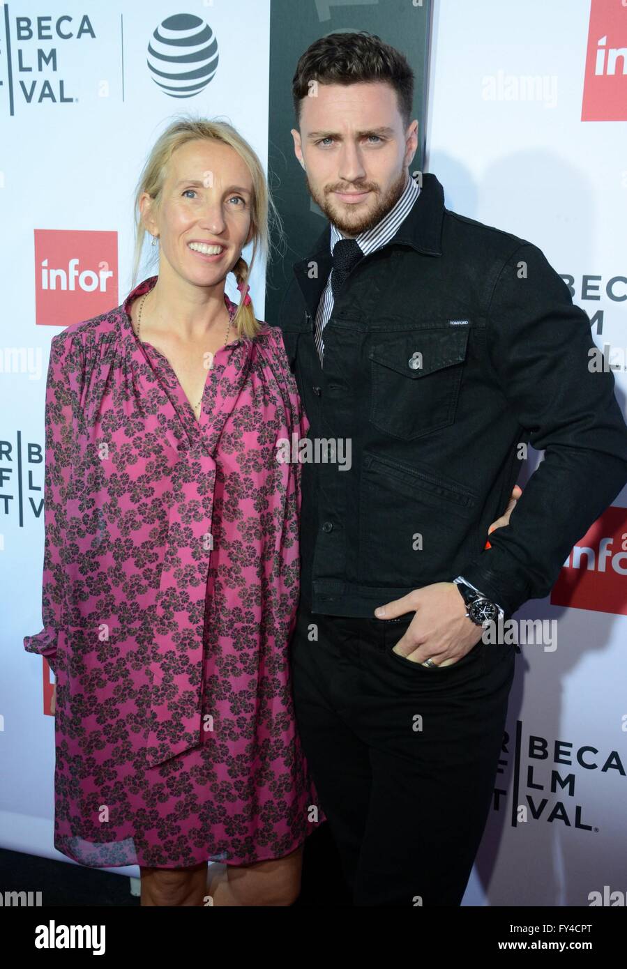 New York, NY, USA. 21st Apr, 2016. Sam Taylor-Johnson, Aaron Taylor ...
