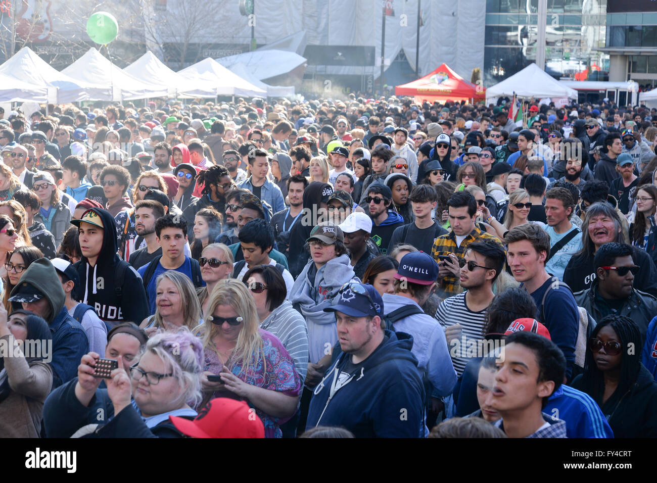 TORONTO/ONTARIO CANADA - 2016 APRIL 20: People celebrating 420 Toronto ...