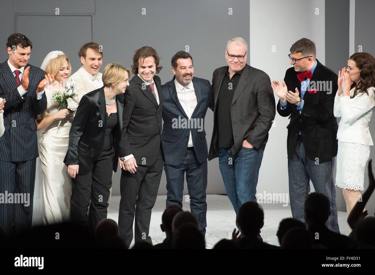 New York, NY, USA. 21st Apr, 2016. Duncan Sheik, Brett Easton Ellis in ...