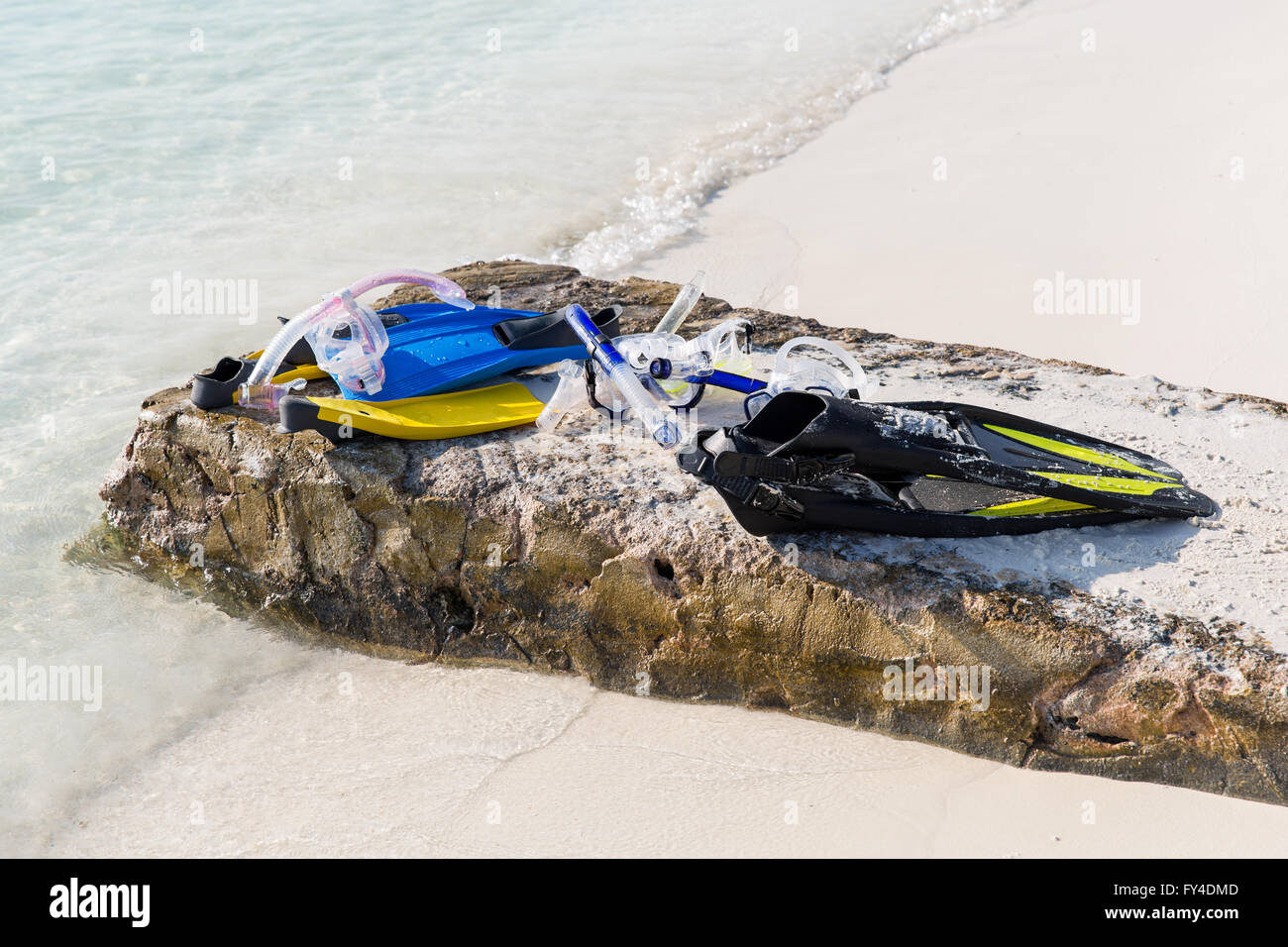 diving gear on beach Stock Photo - Alamy