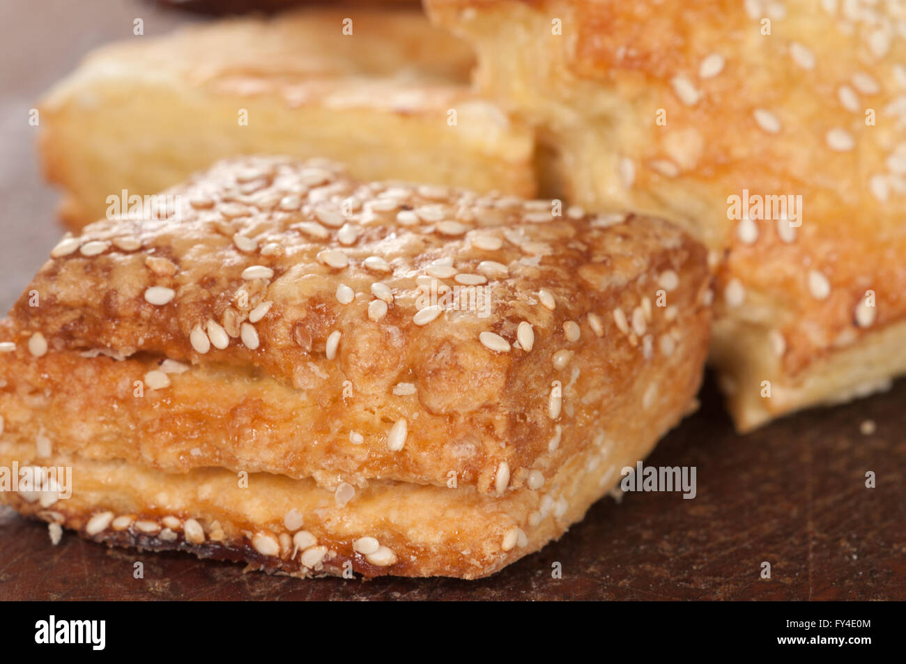 Gata cakes with sesame, close up shot Stock Photo - Alamy
