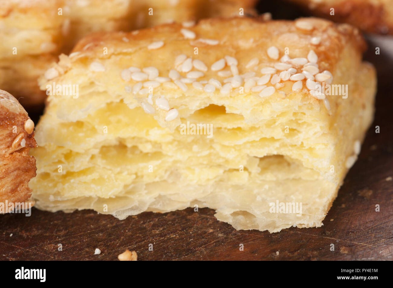 Gata cakes with sesame, close up shot Stock Photo - Alamy