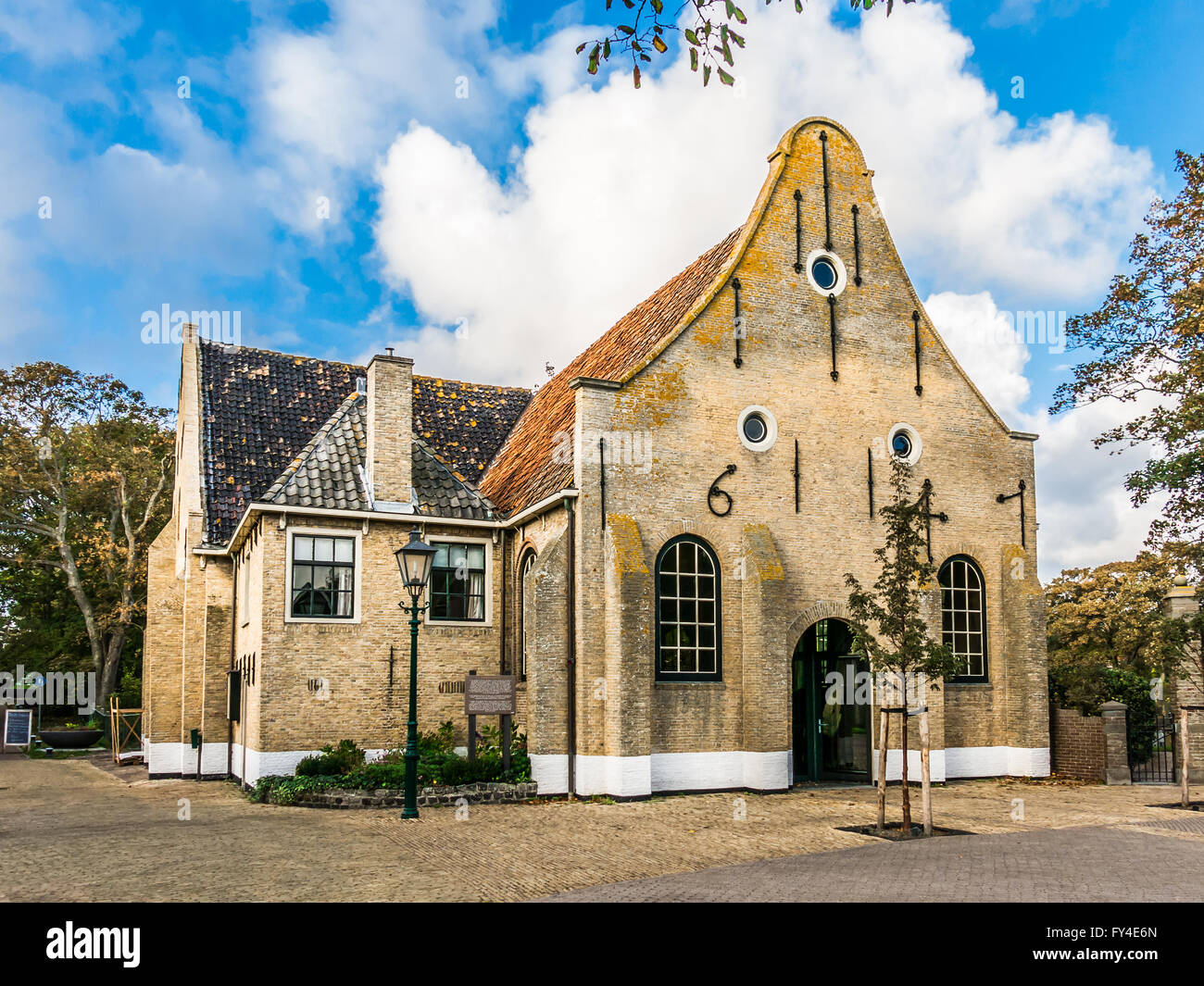 St Nicholas Church in East-Vlieland town on the West Frisian island ...
