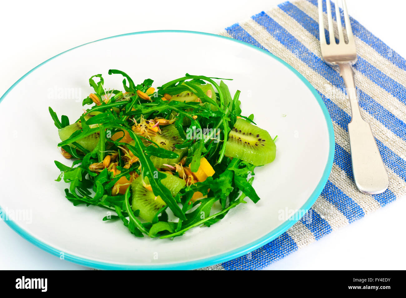 Healthy and diet food without meat: Arugula, Sprouts, Peppers, K Stock ...