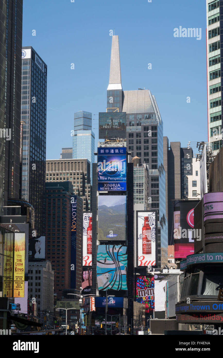 Times Square Advertising and Buildings, NYC Stock Photo - Alamy