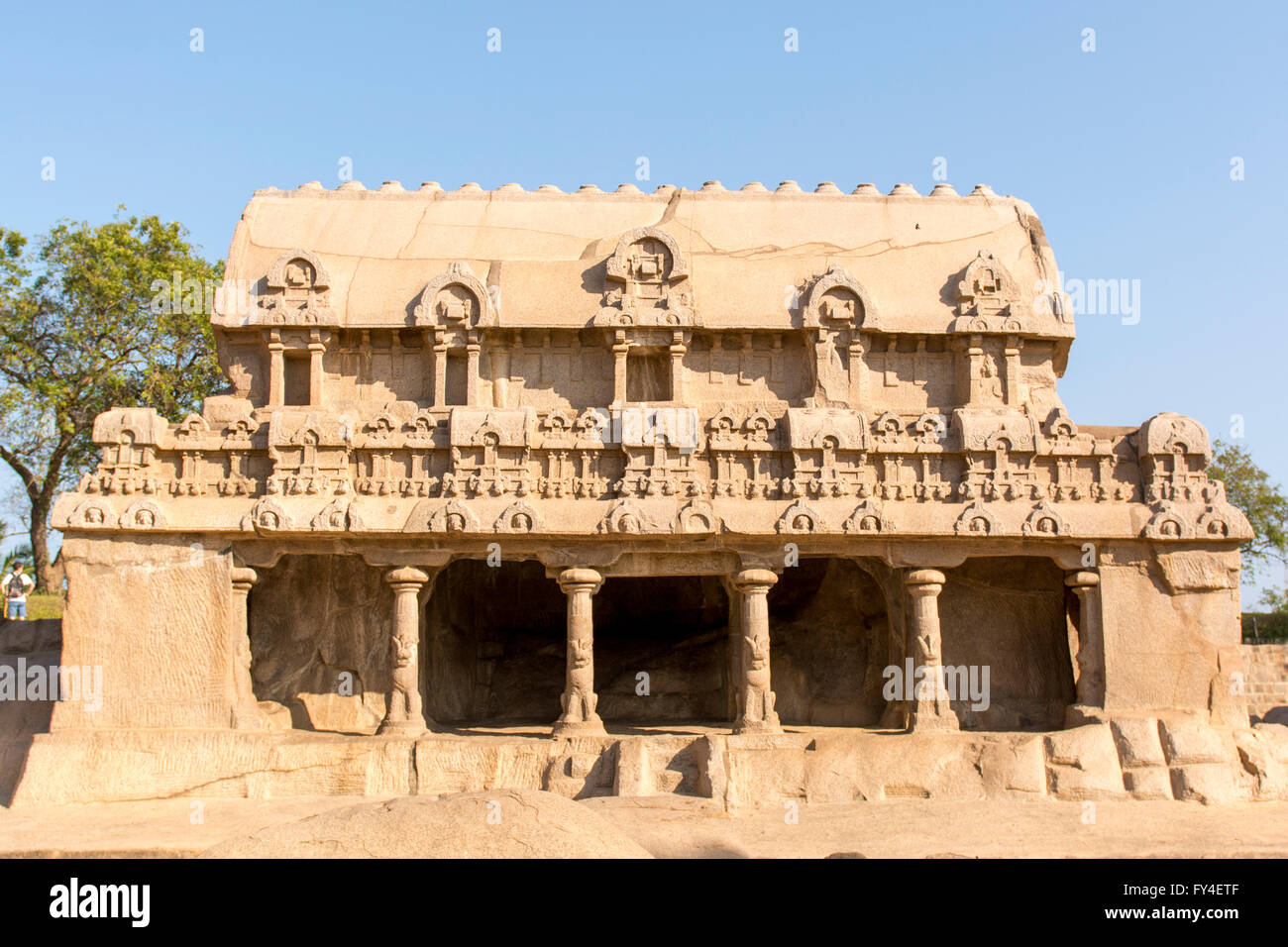 The Five Rathas, Mahabalipuram temple complex, Coromandel Coast, India ...