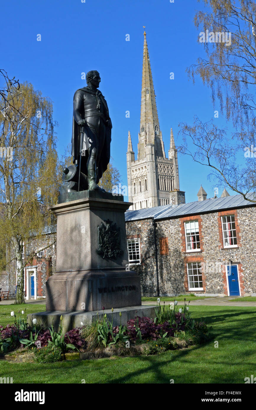Statue of the Duke of Wellington in Norwich Cathedral Upper Close Stock ...