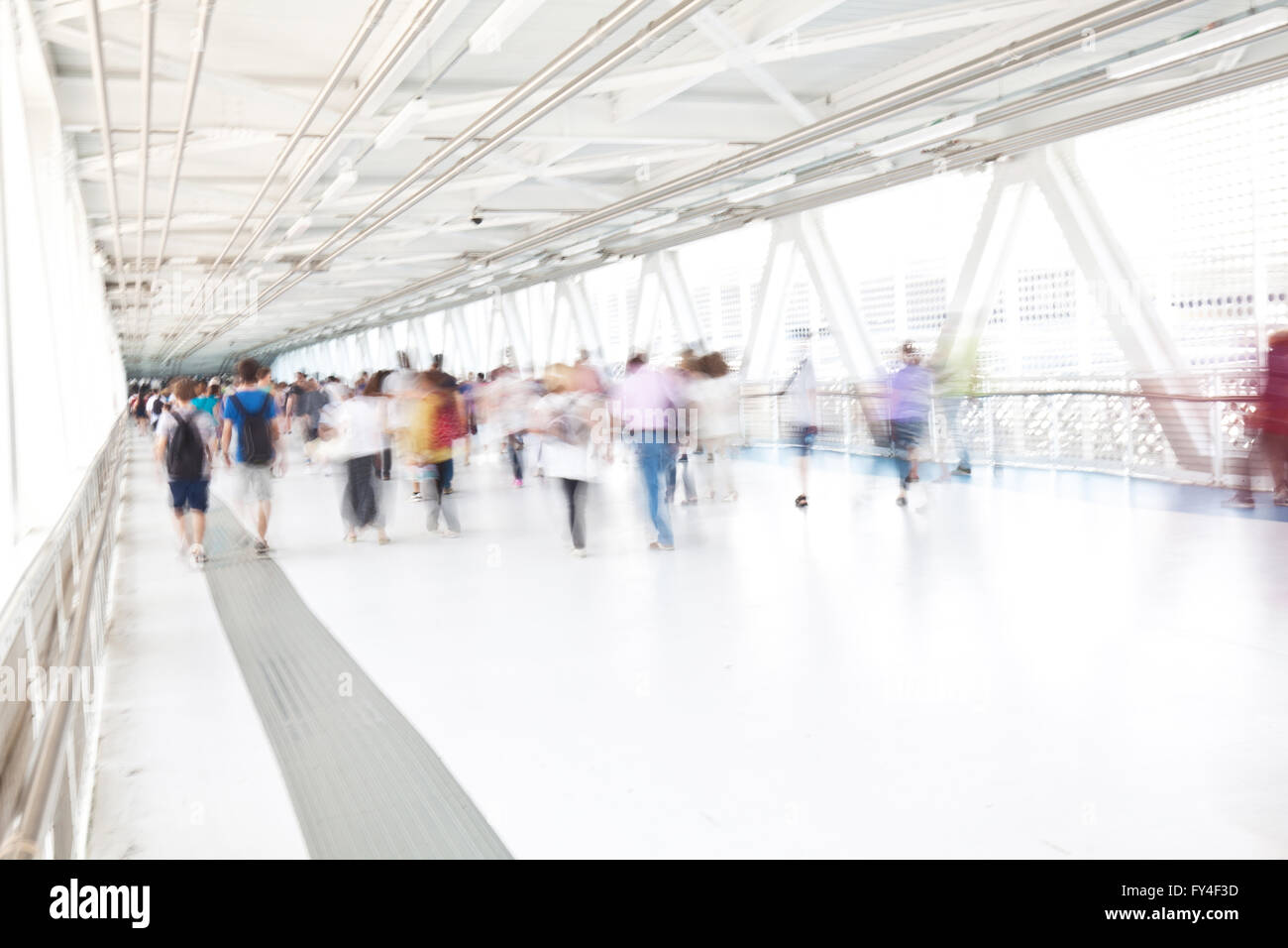 people walk and moving inside modern structure Stock Photo - Alamy