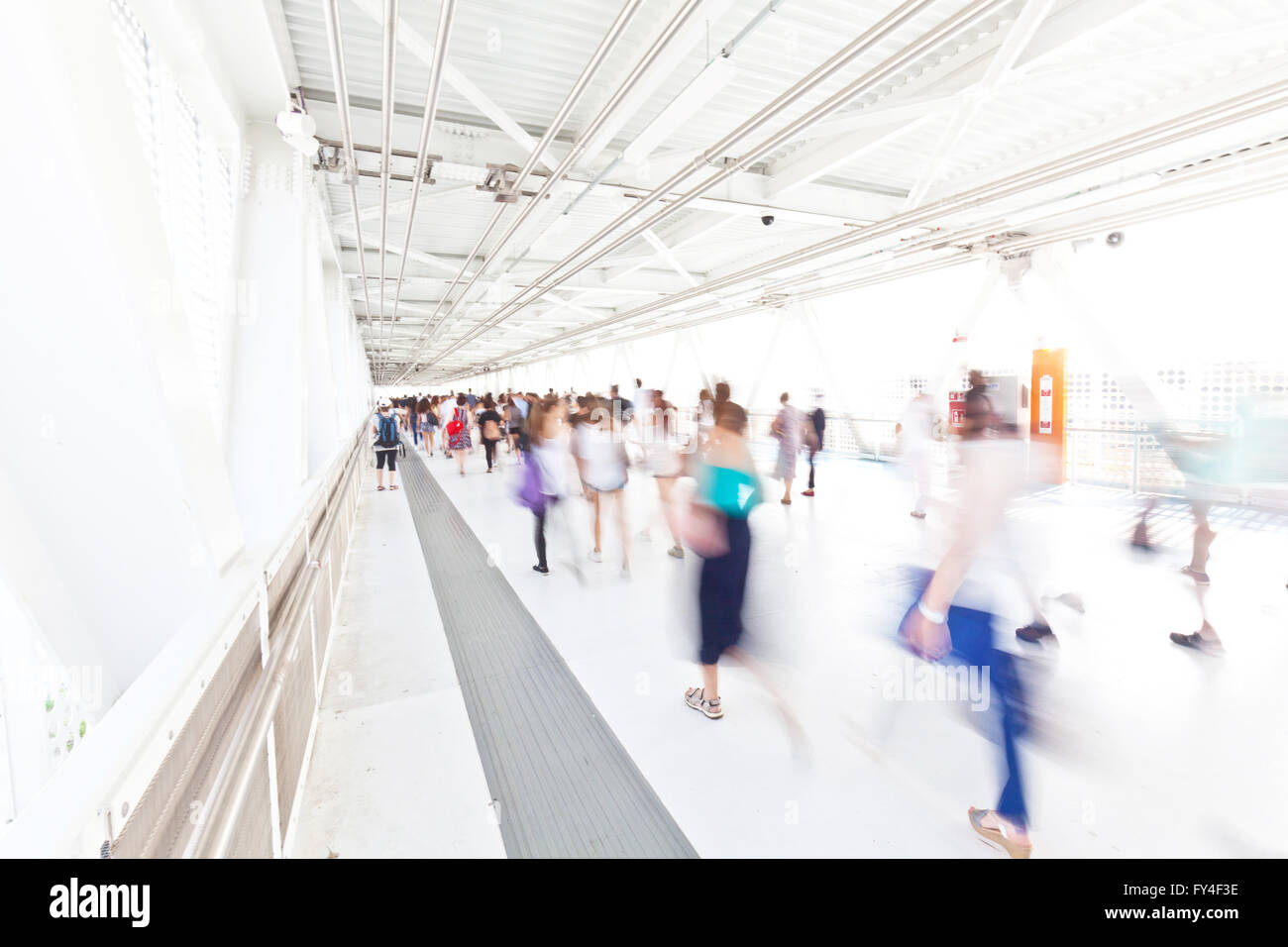 people walk and moving inside modern structure Stock Photo - Alamy