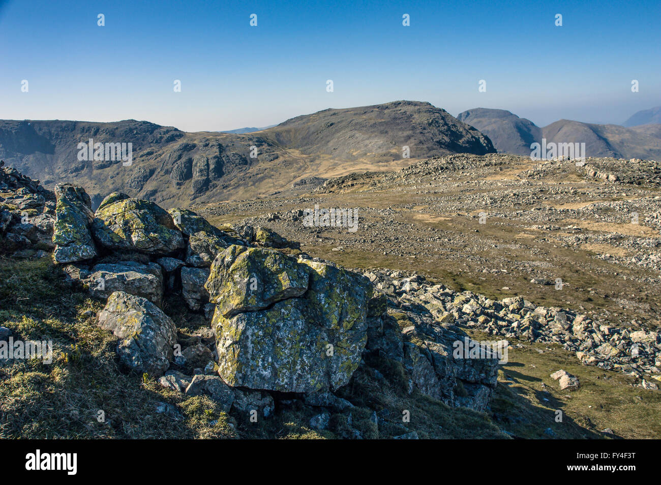 Great End and Great Gable from Esk Pike Stock Photo - Alamy