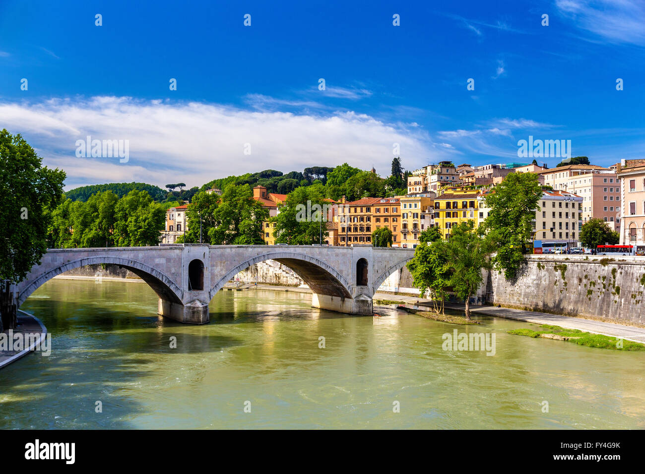 Principe Amedeo bridge in Rome Stock Photo - Alamy
