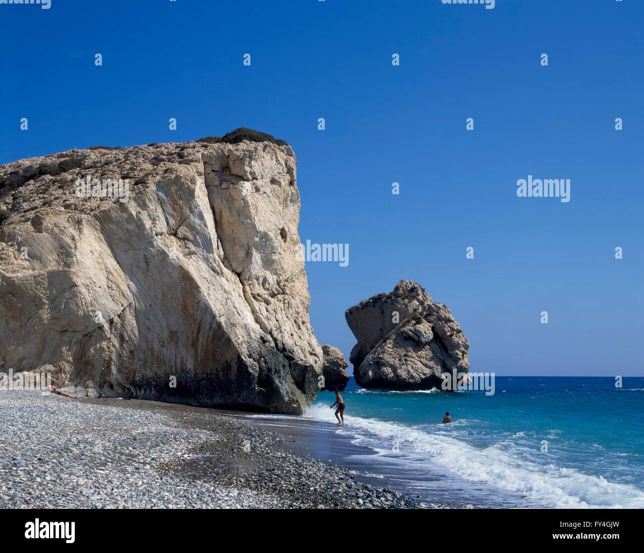 Aphrodite's rock, Petra tou Romiou, South CYPRUS, Europe Stock Photo ...