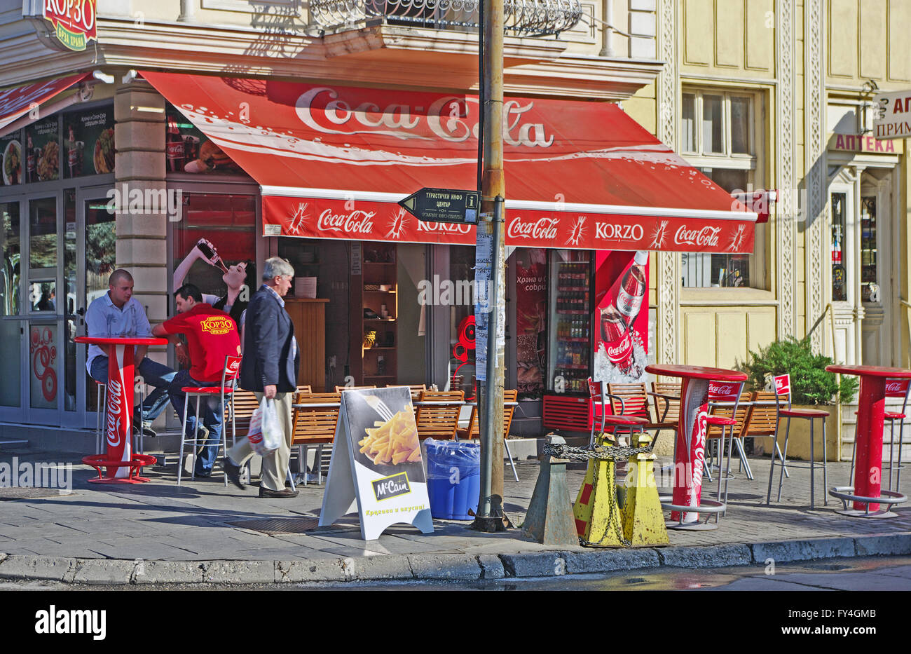 Cafe, Bar, Bitola, Macedonia Stock Photo - Alamy